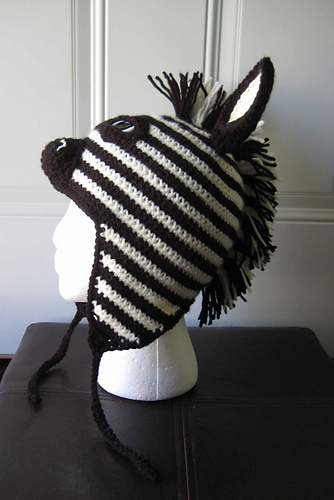 Ravelry: Zebra Hat and Mittens pattern by Brenda K. B. Anderson