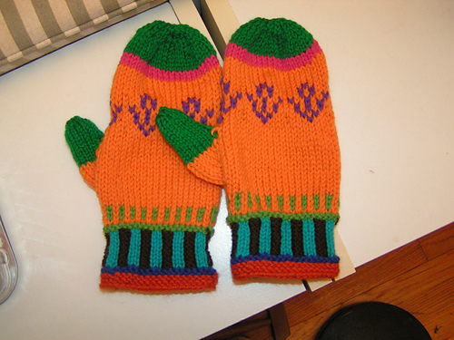 Ravelry: Color Me Warm Mittens pattern by Colleen Brooks