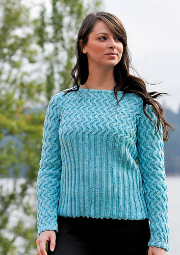 Ravelry: Woman's Waves of Ribs pattern by Melissa Leapman