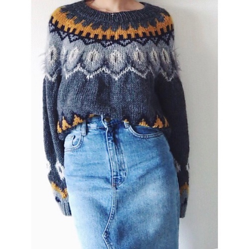 my first attempt at color work with this gorgeous pullover sweater : r ...
