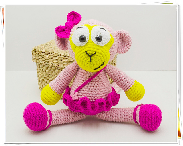 Ravelry: Amigurumi Pink Monkey Ballerina pattern by Zoya Dimitrova