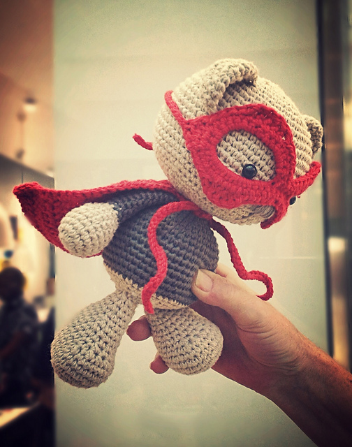 Ravelry: Bobble Teddy Superhero pattern by 3 Stitches Crafts