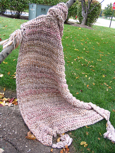 Ravelry: Tasseled Quick-Crochet Throw pattern by Lion Brand Yarn