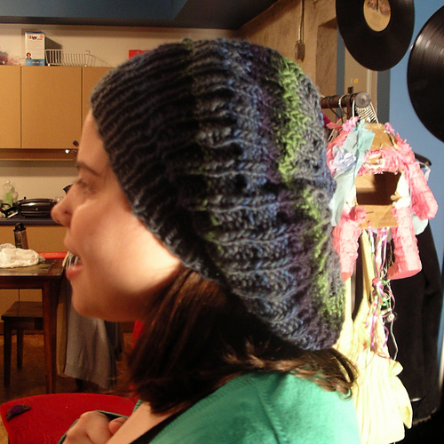 Ravelry: Eyelet ribbed dread tam pattern by Kerry Smart