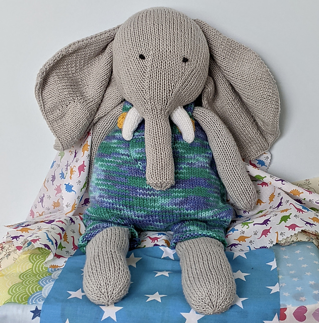 Ravelry: Edmund Elephant Cuddly Knitted Toy pattern by Zoe Garland