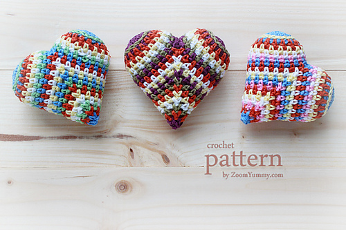Ravelry: Happy Colorful Crochet Heart Pattern pattern by zoom yummy