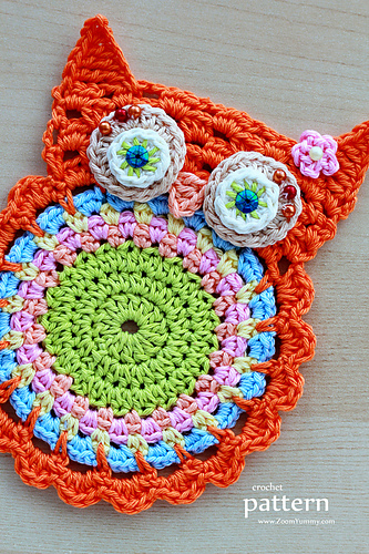 Ravelry: Crochet Owl Coaster pattern by zoom yummy