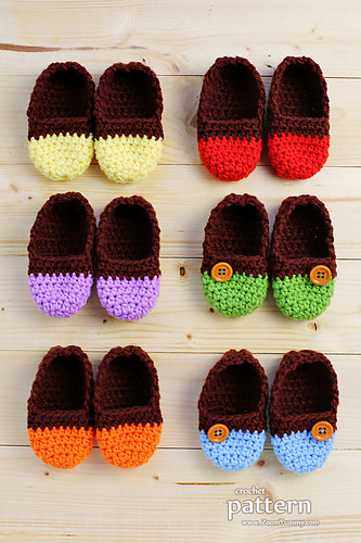 Ravelry: The Easiest Baby Slippers pattern by zoom yummy
