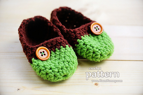 Ravelry: The Easiest Baby Slippers pattern by zoom yummy