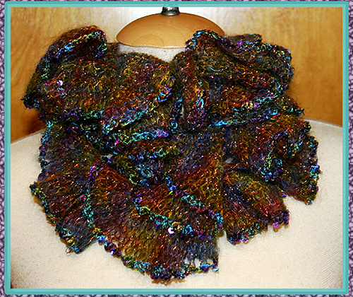 Ravelry: Ruffle luxury sequin edge scarf pattern by Zephyr Designs